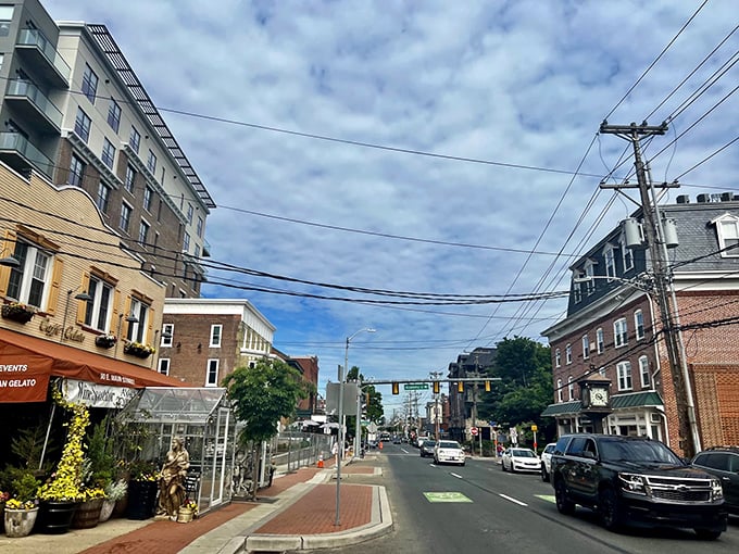 Modern meets historic along Newark's streets, where brick sidewalks lead to unexpected discoveries around every corner.