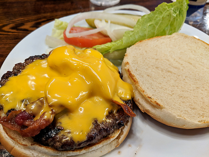 This burger isn't messing around&mdash;it's a testament to Emmy's versatility, proving they've mastered lunch just as thoroughly as breakfast.