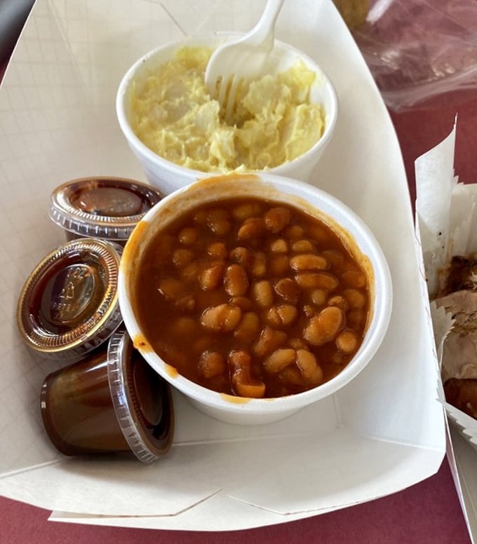 Those beans aren't just side dishes&mdash;they're supporting characters in your barbecue story, with a creamy potato salad co-star that deserves its own spotlight.