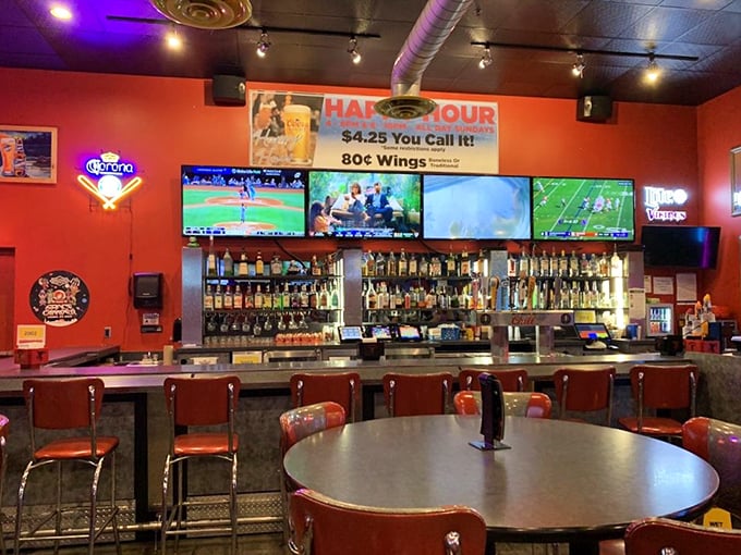 The Galaxy Lounge bar—where cosmic cocktails flow and sports from Earth's various territories play on multiple screens simultaneously.