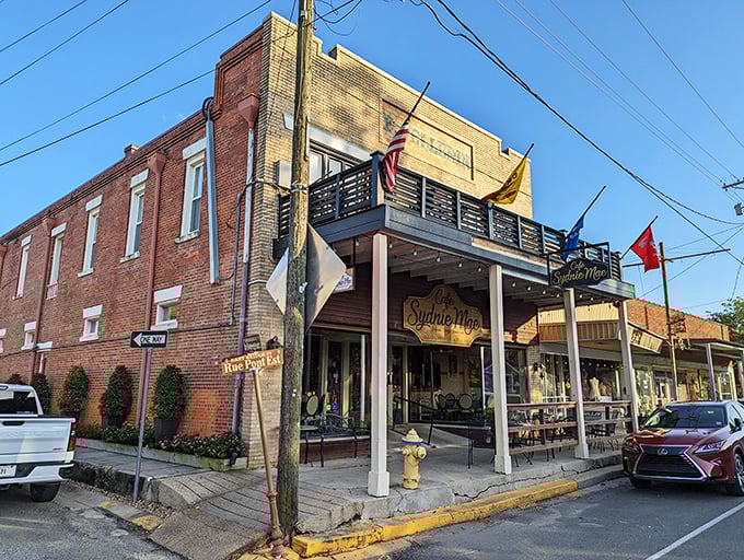 Café Sydnie Mae blends historic charm with contemporary cuisine – its corner perch offers prime people-watching with your coffee.