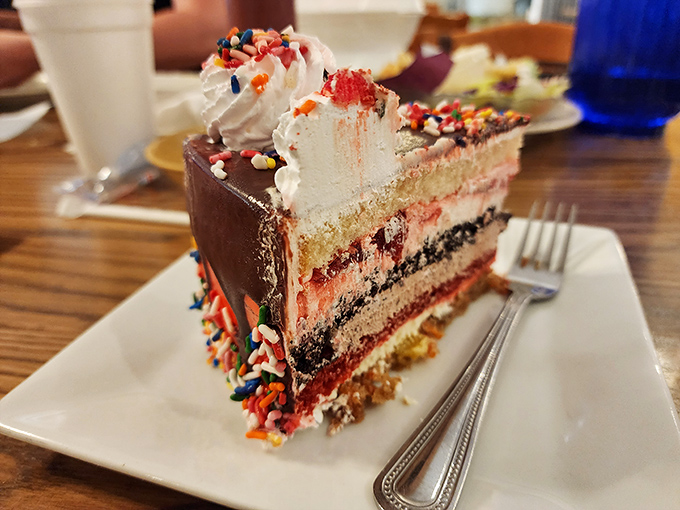 Layer upon layer of sweet celebration. This cake doesn't care about your diet plans, and neither should you.