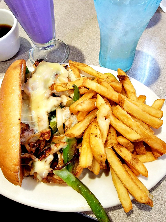 This Philly sandwich with melted cheese cascading over meat and peppers makes a compelling case for stretchy pants at every meal.