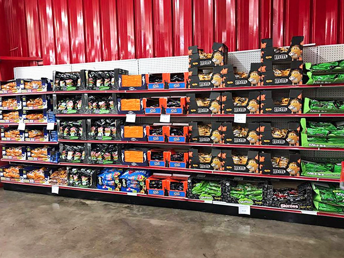 The snack aisle: where chocolate, chips, and cookies live in harmonious abundance, ready to rescue any movie night or unexpected guests.