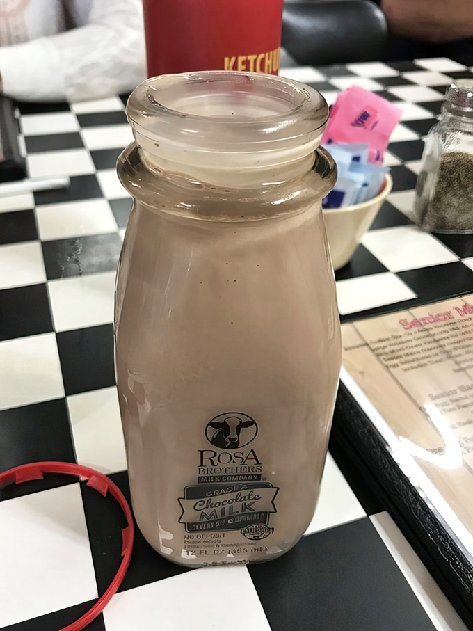 Chocolate milk in a glass bottle isn't just a drink&mdash;it's a time machine to childhood summers when happiness was this simple.
