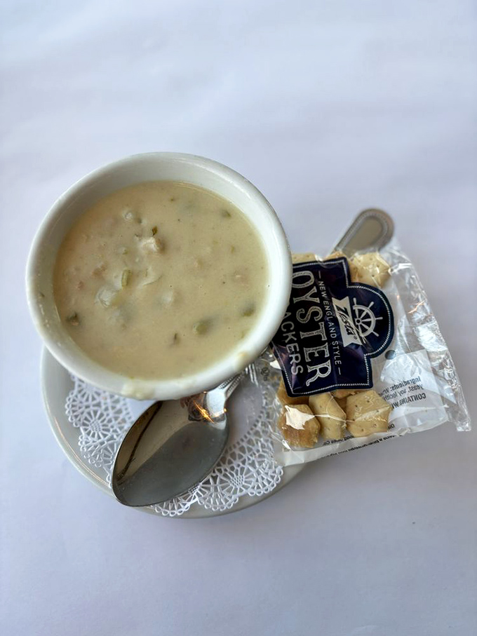 New England clam chowder so authentic it makes Bostonians homesick. Those tender clams and creamy broth are comfort in a cup, no matter where you're from.