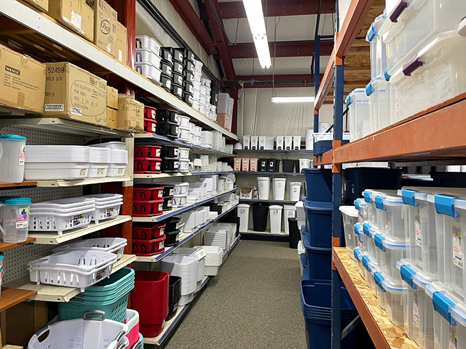 The container aisle &ndash; where "getting your life together" starts at $3.99 and comes in every color of the organizational rainbow.