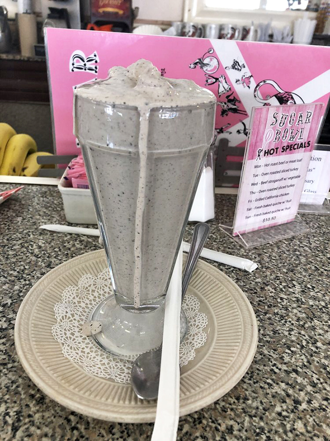 Not just a milkshake but a time machine in a glass, thick enough to require both straw and spoon—just as the dessert gods intended.
