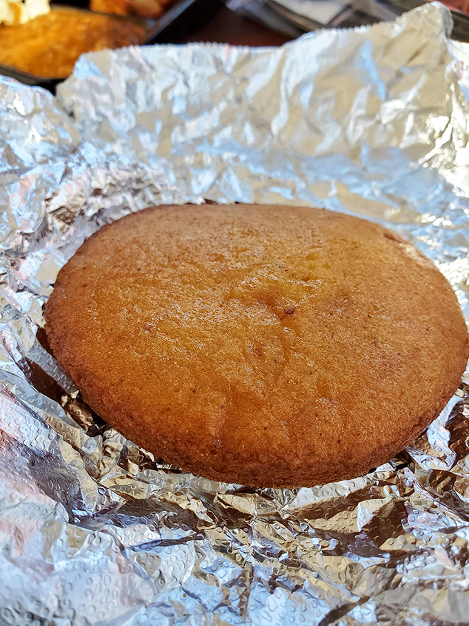This isn't just cornbread, it's a golden disc of happiness. It's the supporting actor that steals the show!