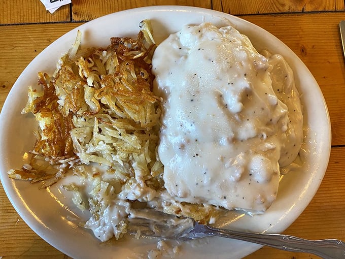 When gravy covers half your plate, you know you're in for a good day. This country benedict doesn't just break your diet&mdash;it demolishes it with joy.