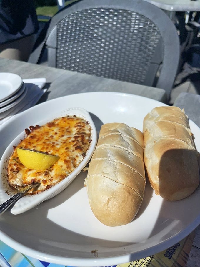 This bubbling crab dip with golden bread isn't just an appetizer&mdash;it's the Eastern Shore's most delicious welcome committee.