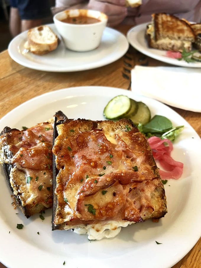 This isn't just a sandwich; it's what would happen if comfort food went to finishing school in France.