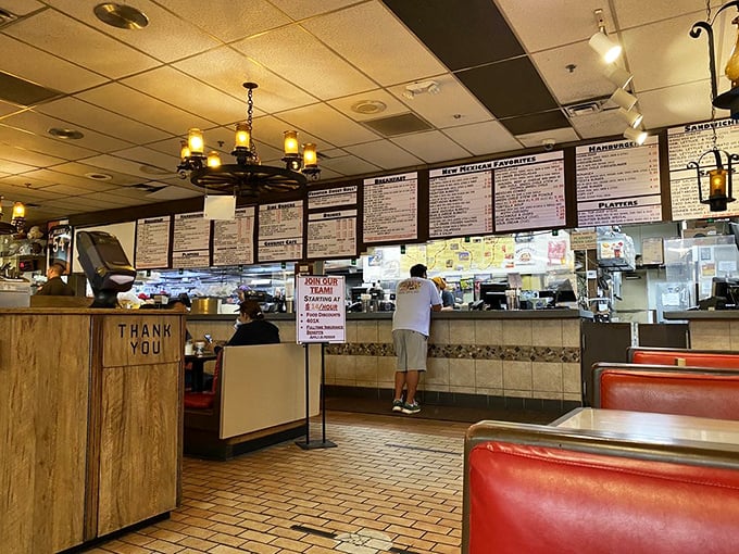 The ordering counter at Frontier &ndash; where decisions are made, numbers are taken, and culinary adventures begin.