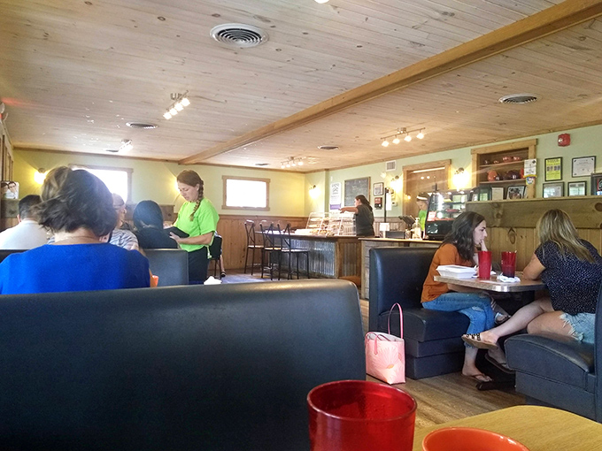 The dining room hums with conversation and satisfaction&mdash;the universal language of good food being enjoyed.