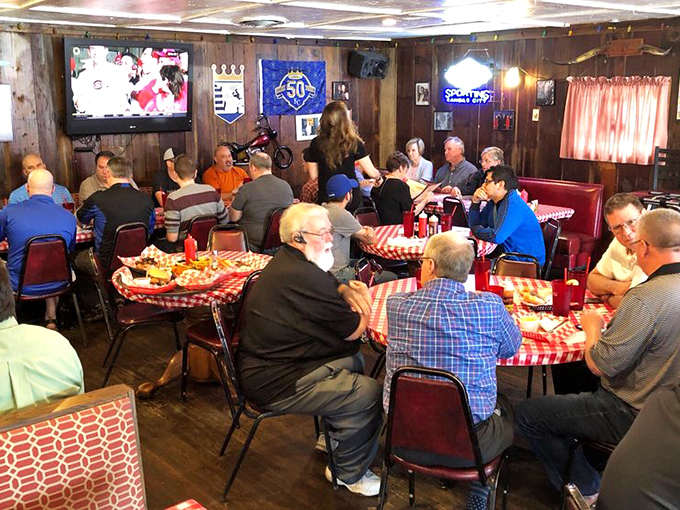 The universal language of barbecue brings people together. Notice how nobody's looking at their phones&mdash;that's the power of properly smoked meat.
