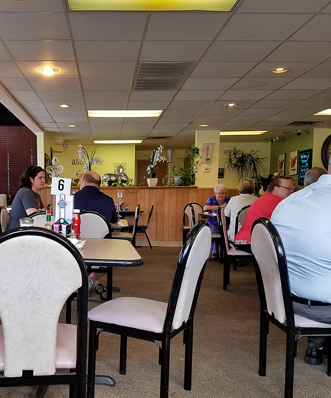 Where breakfast dreams come true and diet plans go to die. The dining room hums with the satisfied murmurs of Oklahomans who know they've made the right morning choice.