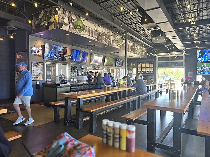 The modern beer hall reimagined – where Vikings fans can gather under string lights to break bread and share stories.