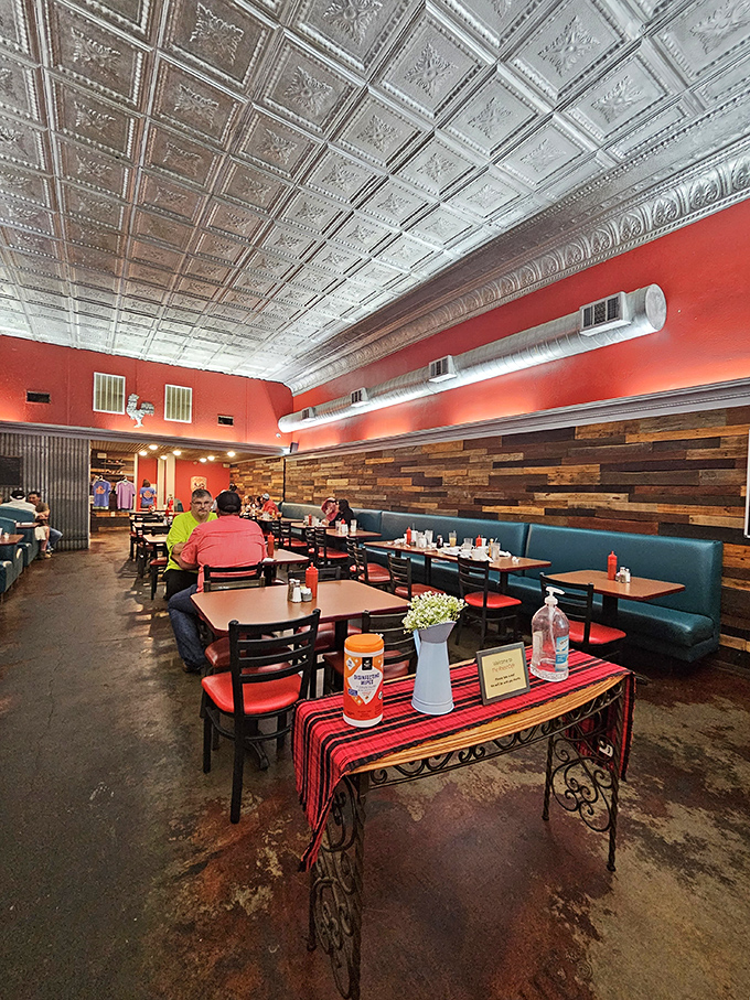 The dining room hums with conversation and clinking silverware—that soundtrack of happiness that makes a meal feel like an occasion.