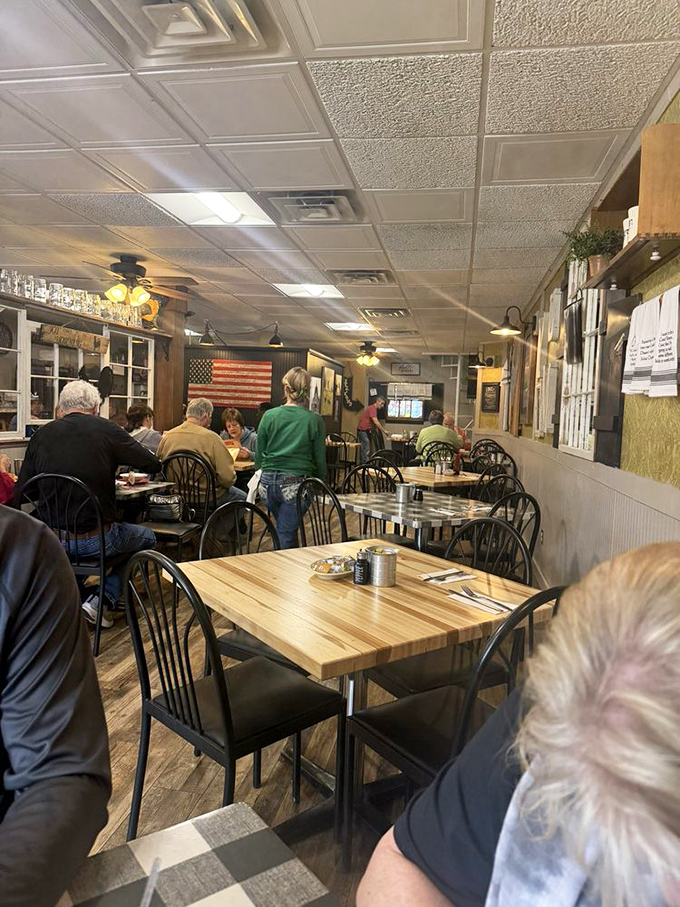 The dining room hums with conversation and clinking silverware – the soundtrack of a place where eating isn't a trend, but a tradition.