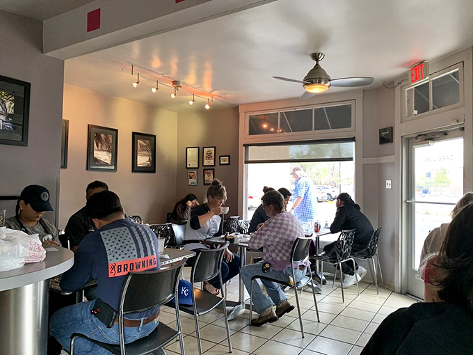 A full house is the best review a restaurant can get. These diners aren't just eating&mdash;they're participating in an Albuquerque morning ritual.