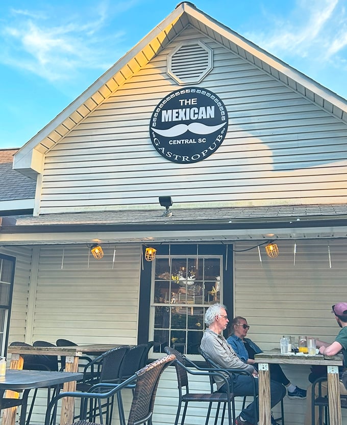 The outdoor seating area offers the perfect spot to savor your chimichanga while soaking up some South Carolina sunshine.
