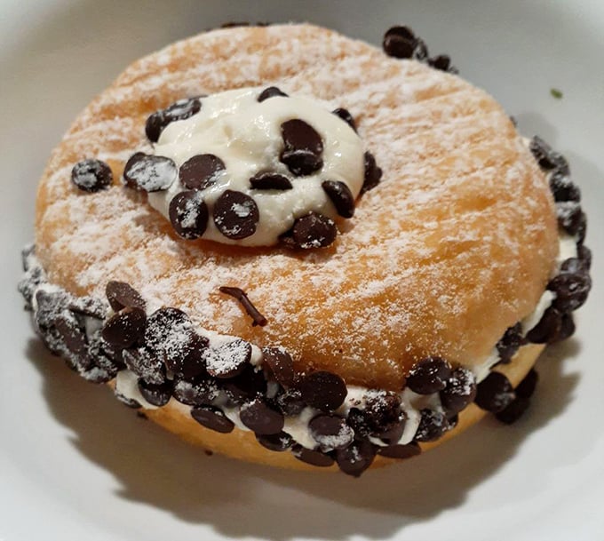 This cannoli-inspired creation proves that Italian-American fusion isn't just for fancy restaurants&mdash;it works brilliantly in the donut world too.