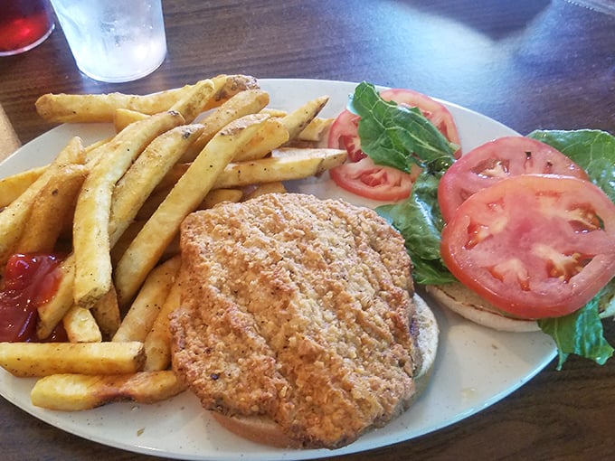 A golden-fried fish sandwich with seasoned fries that would make coastal towns envious. Simple food done right is always in season.