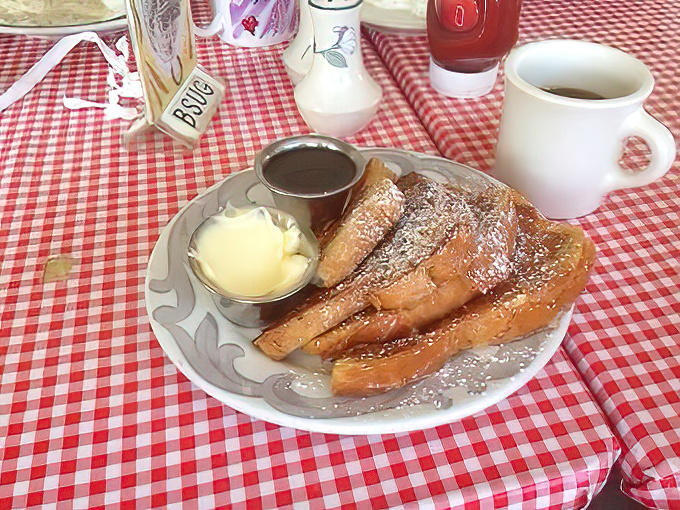 This mountain of French toast could convert even the most devoted pancake loyalist to Team Toast forever.