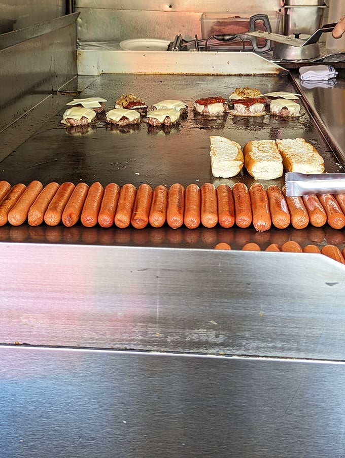 The flat-top grill&mdash;where burger patties and hot dogs go to fulfill their delicious destiny. This is the altar where fast food becomes transcendent.