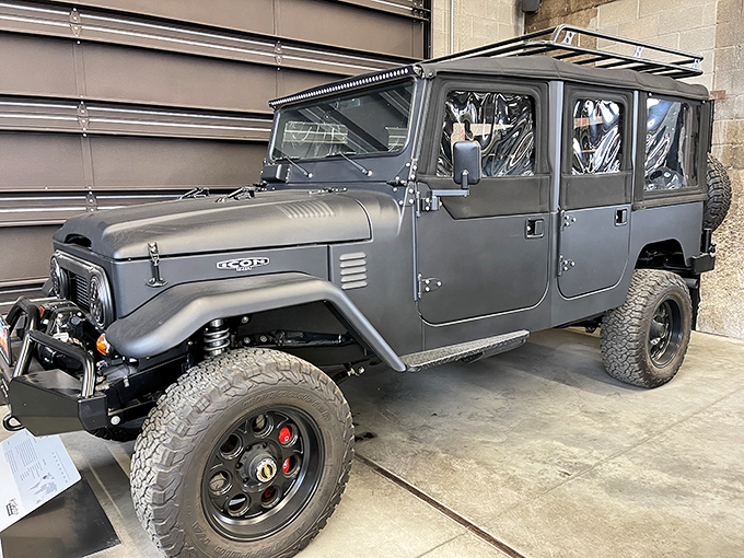 The matte gray custom build combines vintage charm with modern muscle, like your grandfather's wisdom delivered with The Rock's biceps.