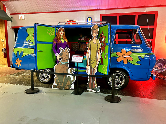 Zoinks! The Mystery Machine comes to life, complete with the Scooby gang. No word on whether they serve Scooby Snacks in the museum caf&eacute;.