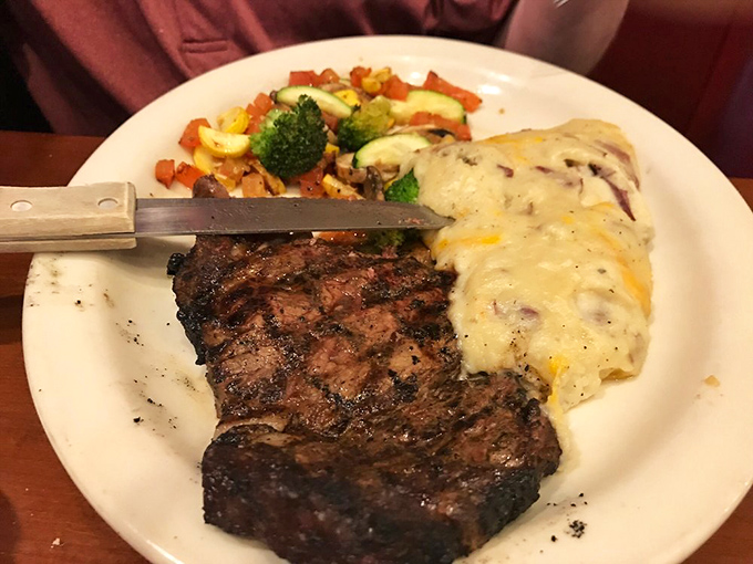 Surf meets turf in perfect harmony. This ribeye and seafood combo proves Johnny Carino's isn't just about pasta&mdash;it's about serious satisfaction.