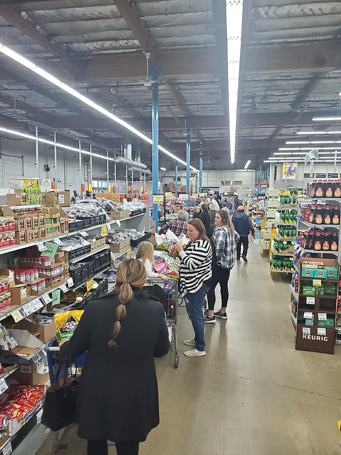 The true NPS experience: shoppers on the hunt, carts at the ready, eyes scanning for that next great find among the treasure-filled aisles.