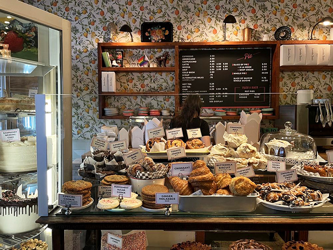 A pastry counter that should be considered a national treasure. Each labeled creation more tempting than the last. 