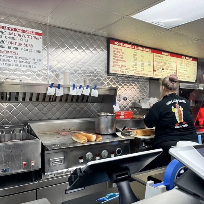 The kitchen at Ann's isn't a theatrical open concept&mdash;it's a battlefield where burger veterans have been perfecting their craft for generations.