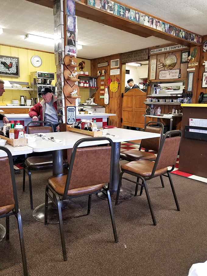 The dining room feels like Minnesota's living room, where regulars have claimed their spots through years of faithful attendance.