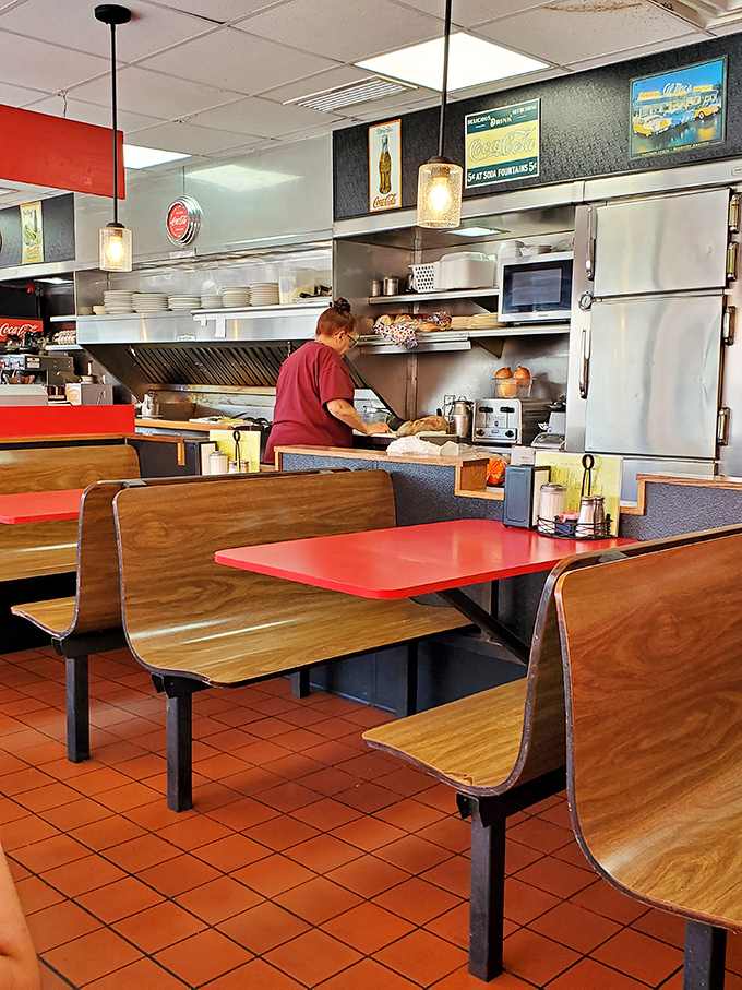 The coffee-pouring ritual &ndash; a sacred diner tradition performed by staff who know your cup needs refilling before you do.