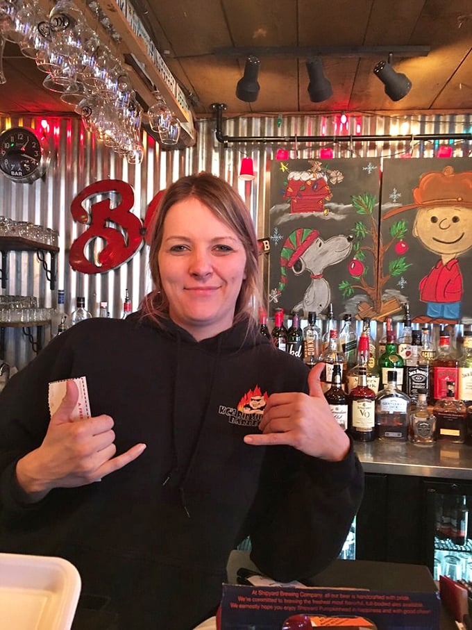 The thumbs-up says it all. Behind every great barbecue joint is a team that understands the sacred trust of proper smoke.
