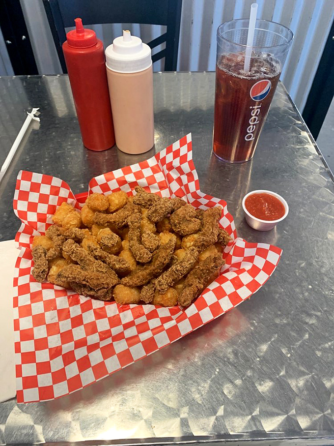 These golden steak fingers aren't just fried&mdash;they're fulfilling their destiny. With dipping sauce standing by for its supporting role.