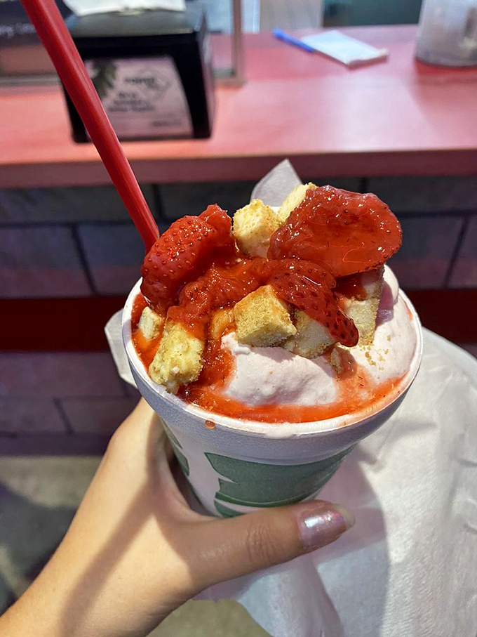 Strawberry shortcake in custard form&mdash;where fruit, cake, and cream unite in a dessert that makes you question why you ever ate anything else.