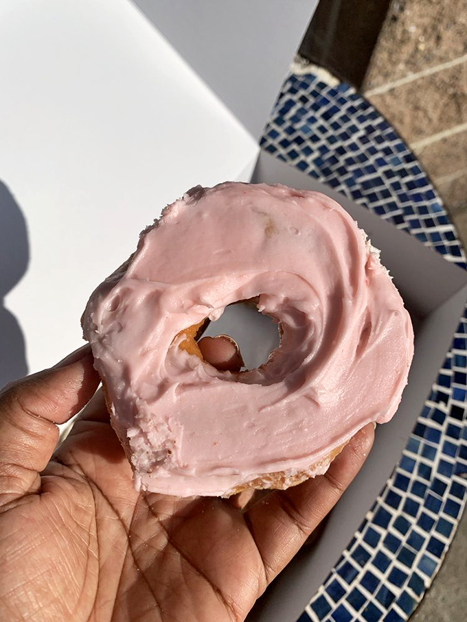 That pink frosting isn't just a color—it's a mood. Holding this strawberry delight instantly boosts your happiness levels by at least 37%.