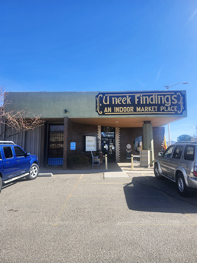 "U Neek Findings" wins the pun game in Albuquerque's antique scene, with a name as quirky as the treasures waiting inside.