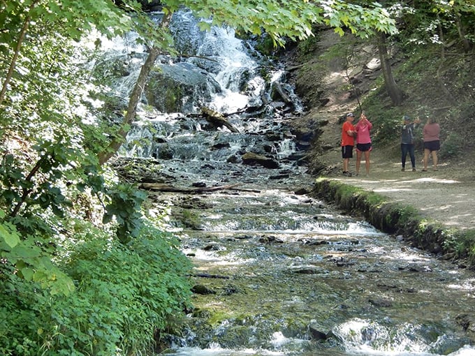 Waterfalls in Iowa? Absolutely. Decorah's cascades draw visitors like moths to a very wet flame, providing nature's perfect backdrop for family photos.