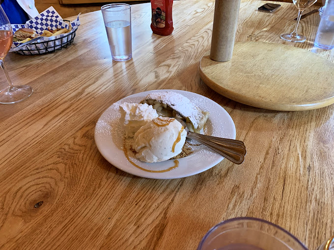 Apple strudel with ice cream: where warm spiced apples meet cold creamy sweetness in a dessert worth saving room for.