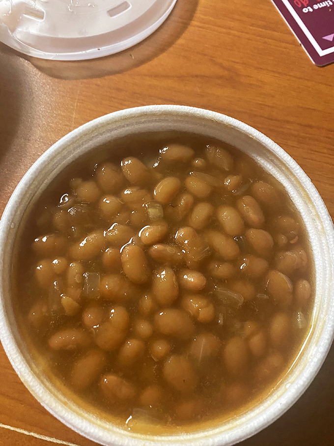 These baked beans have clearly been slow-dancing with smoke and spices all day. A side dish that refuses to be upstaged.