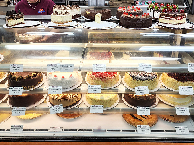 Life's big question: which cake to choose after your seafood feast? The correct answer is "start with one, return tomorrow."