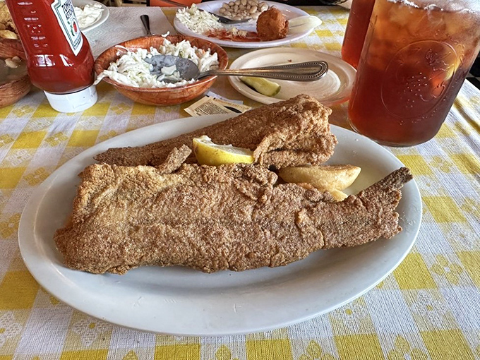 This isn't just fried catfish&mdash;it's a golden-brown masterpiece that makes you understand why people write songs about Southern cooking.