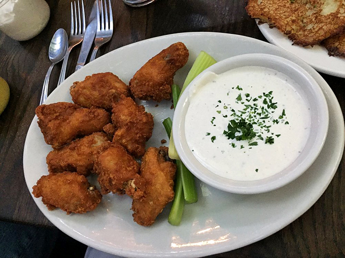 Chicken wings that have clearly been studying abroad in Bavaria, returning with delicious European influences.