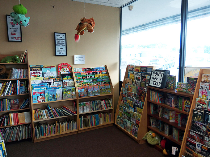 The children's corner welcomes young readers with bright displays and comfortable browsing spots&mdash;starter libraries begin right here.