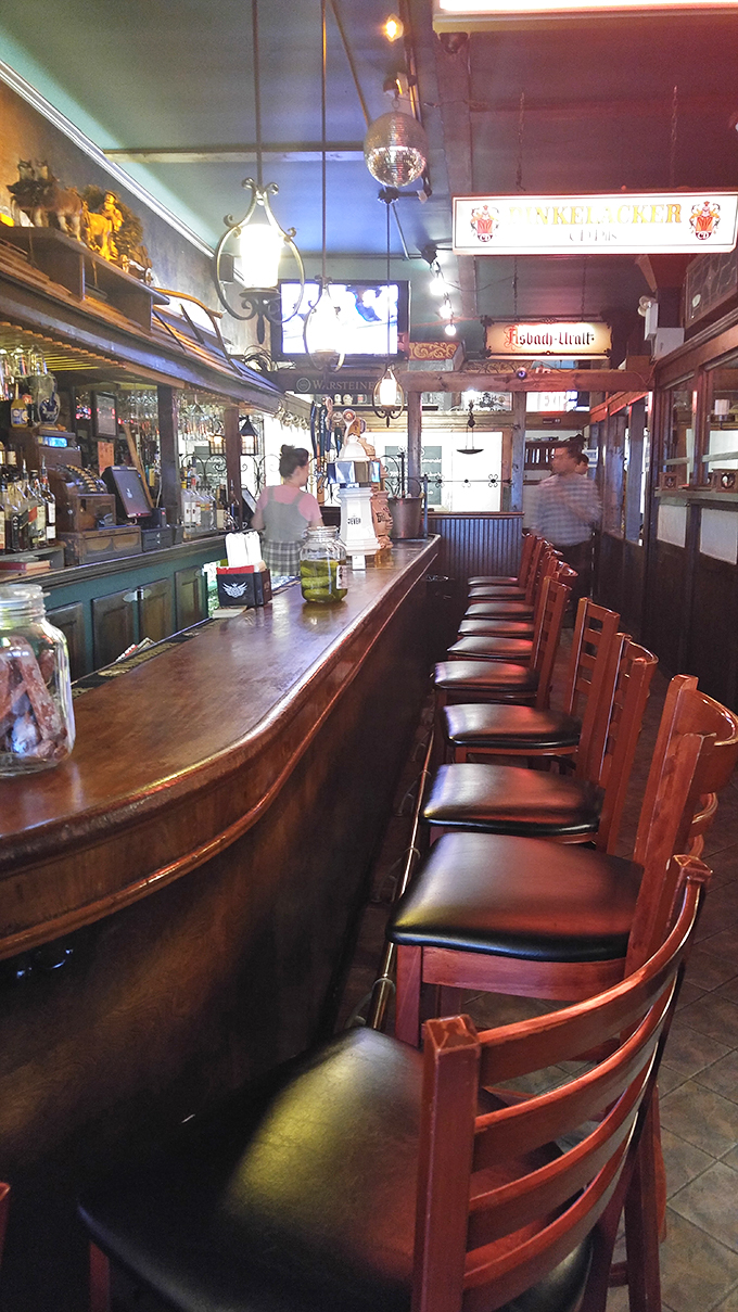 Pull up a seat at this bar where stories flow as freely as the beer, and strangers become friends over shared steins.